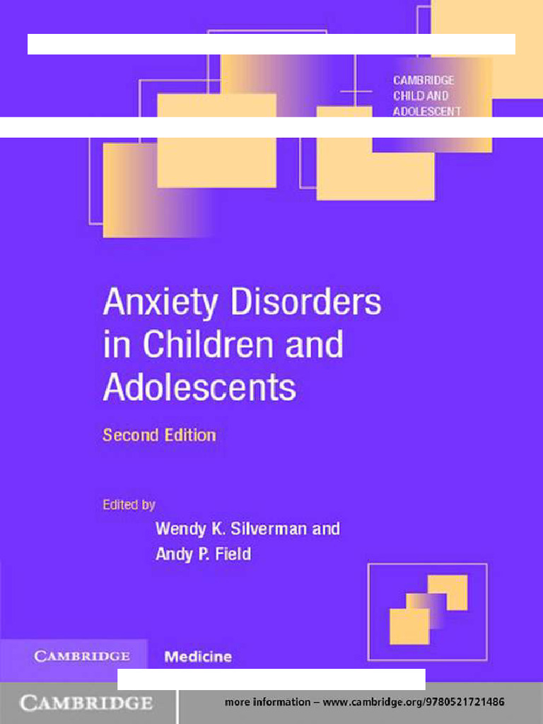 Anxiety Disorders in Children and Adolescents (2nd Edition) Silverman ...