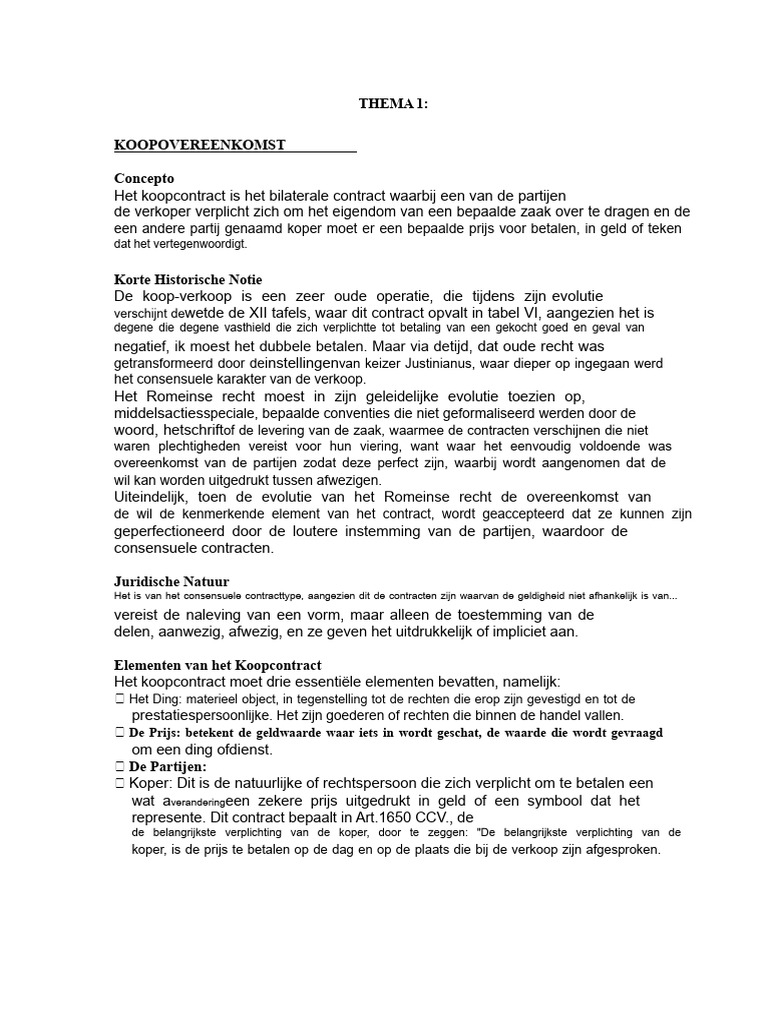 Theorieën Van de Koopovereenkomst in Venezuela | PDF