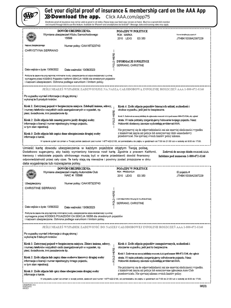 Jeśli Miałeś Wypadek Zadzwonijsz Na Naszą Całodobową Infolinię Roszczeń ...