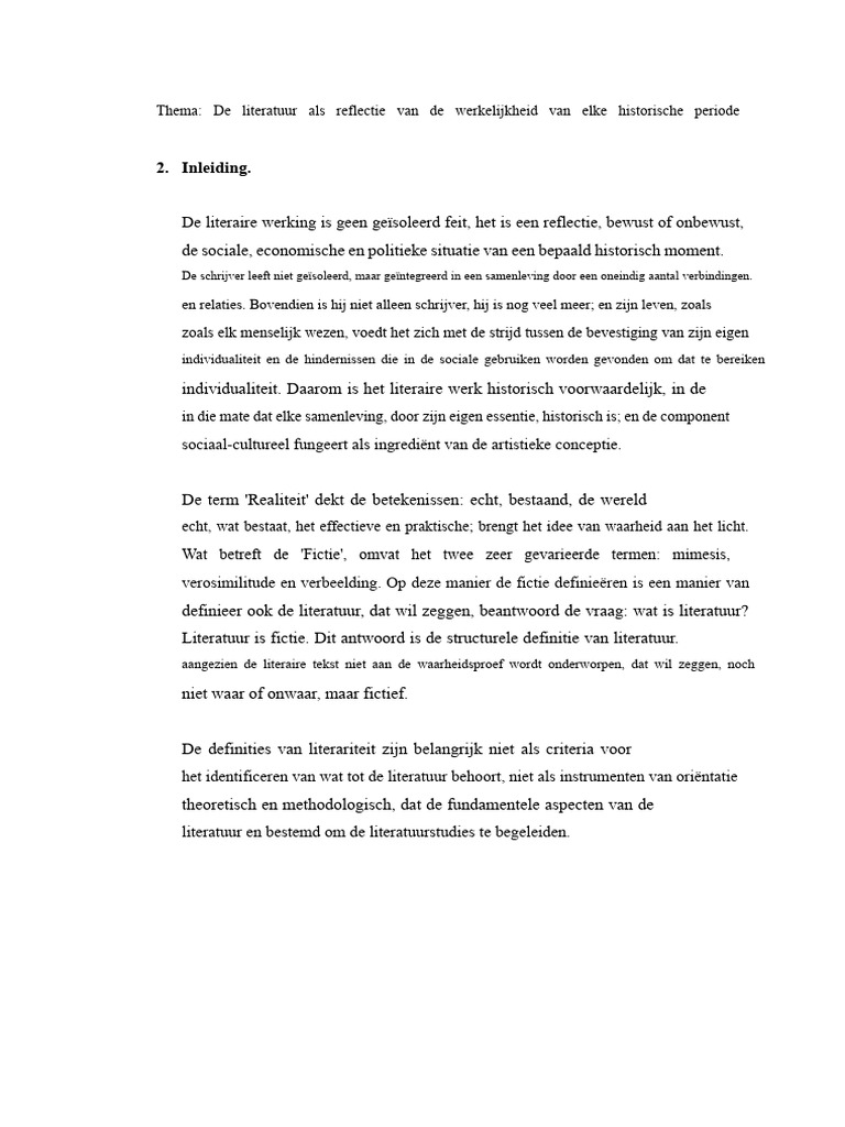 Literatuur Als Reflectie | PDF