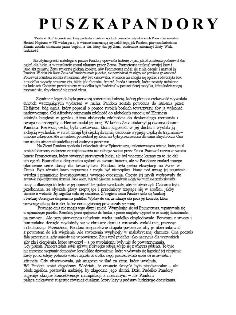 Skrzynia Pandory | PDF