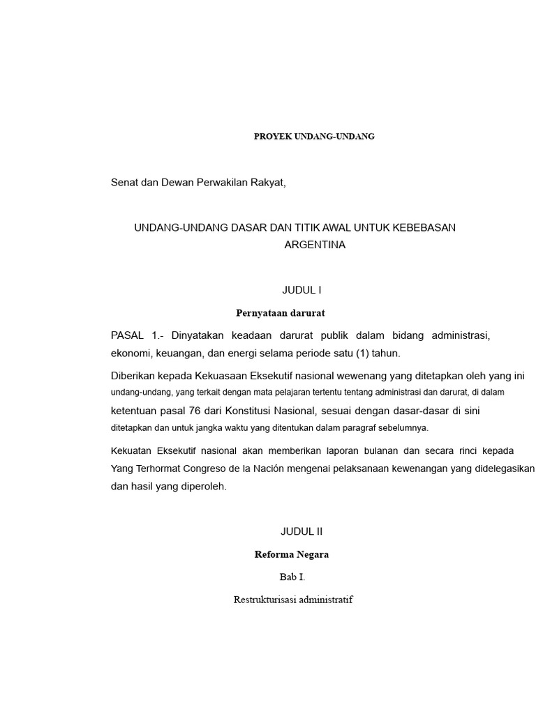 Undang-Undang Dasar Yang Baru. | PDF