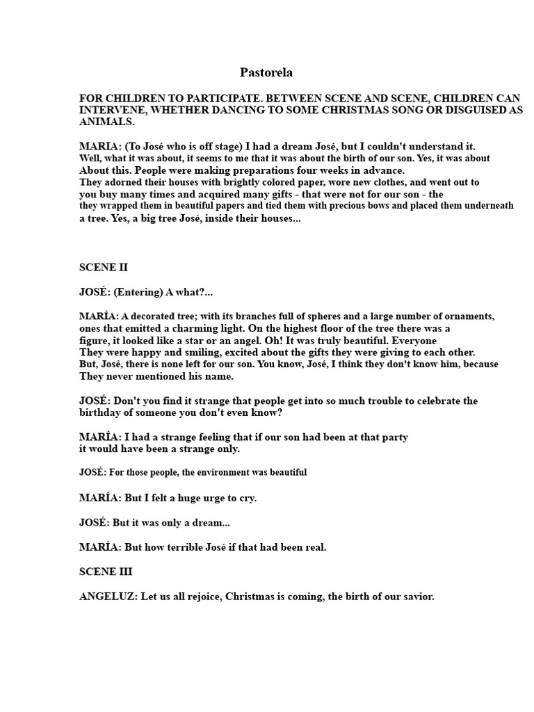 Children's Christmas Play Script | PDF | Jesus | Nativity Of Jesus