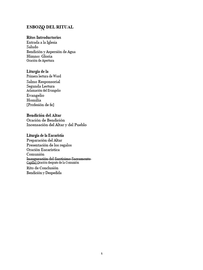 Rito de Bendición de Una Iglesia (Cristo Rey) | PDF | eucaristía ...