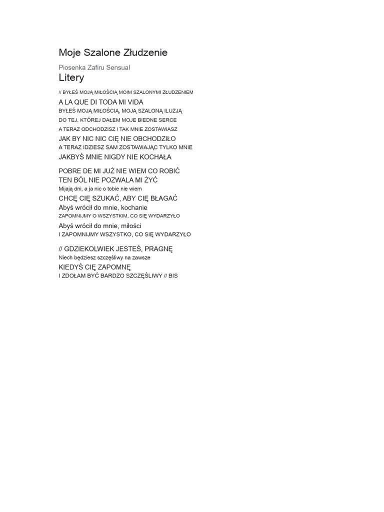 Teksty Piosenek | PDF