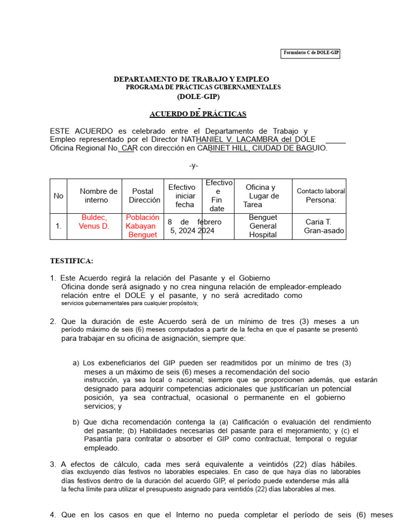 Acuerdo Gip 2024 | PDF | Salario