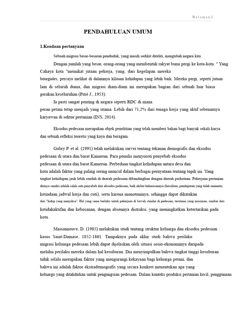 Memori Exodus Rural | PDF