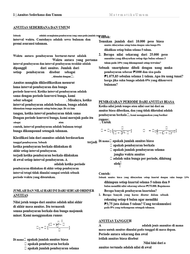 GENMATH - Anuitas Sederhana Dan Umum | PDF