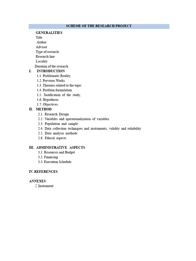 Thesis Project Outline UCV | PDF