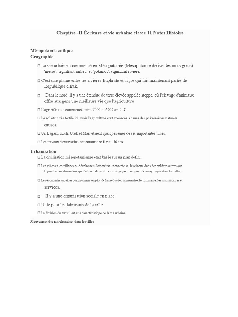 Mésopotamie : Écriture et Vie Urbaine | PDF | Mésopotamie | Cunéiforme