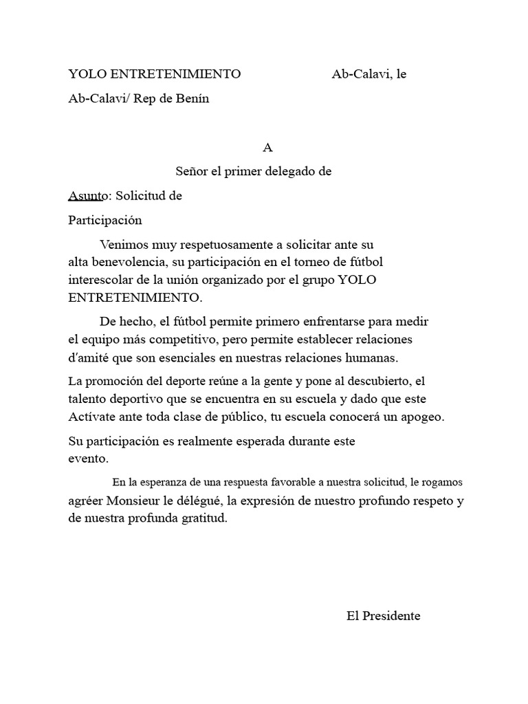 Carta de Solicitud Al Director | PDF