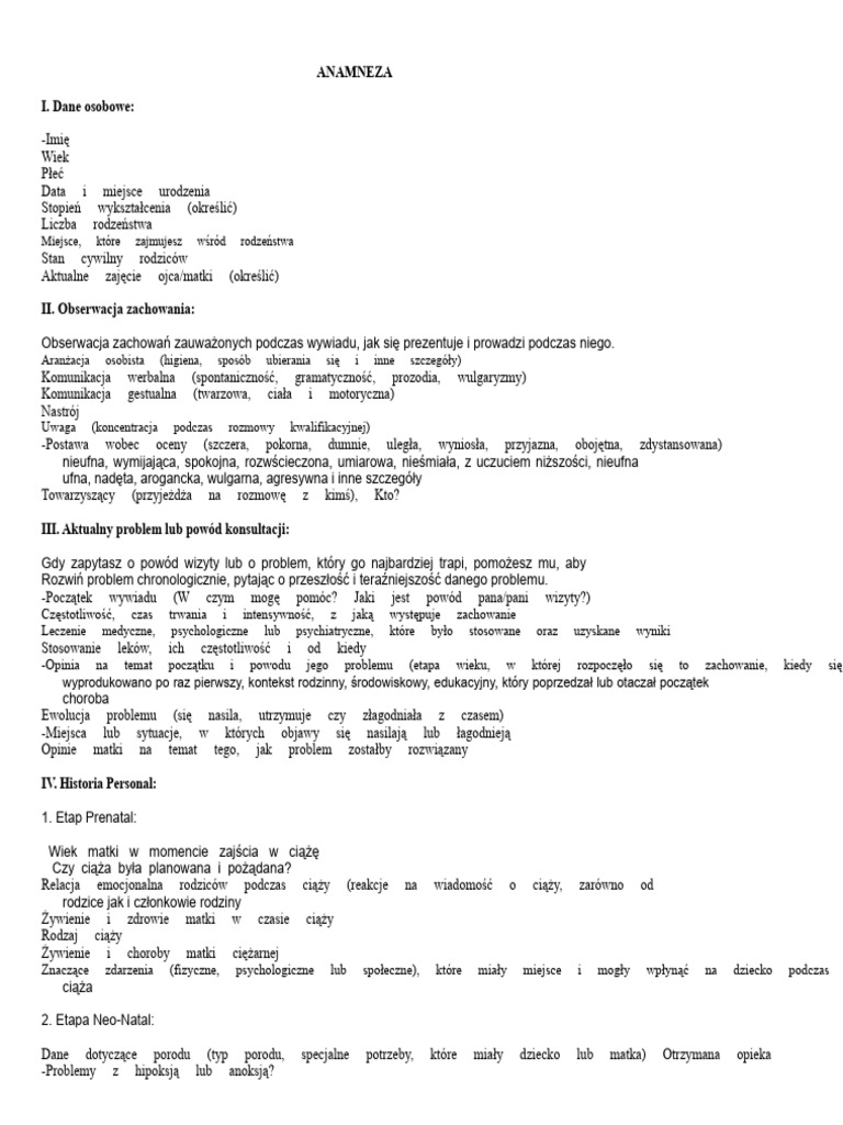 Anamneza | PDF