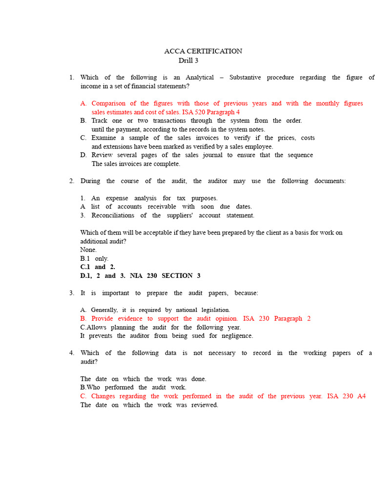 ACCA Audit Procedures and Standards Guide | PDF | Audit | Internal Audit