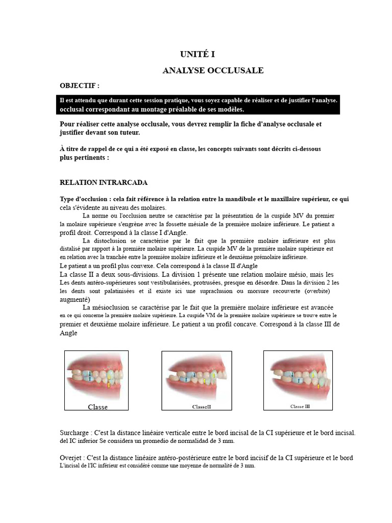 Manuel D'analyse Occlusale | PDF | Anatomie dentaire | Branches de la ...