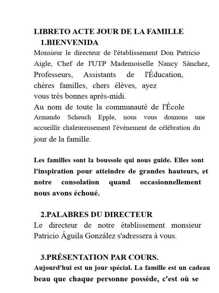 Célébration du Jour de la Famille 2023 | PDF