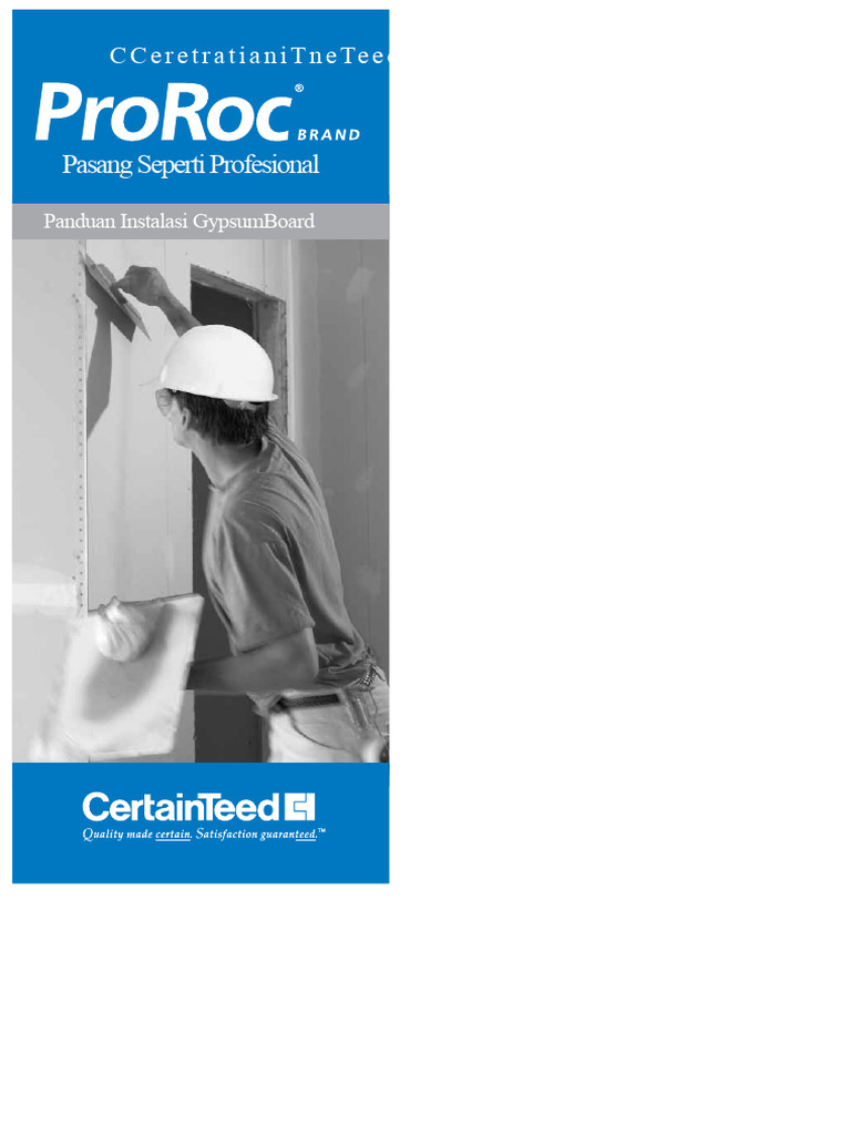 Panduan Instalasi Papan Gypsum PRO ROC | PDF