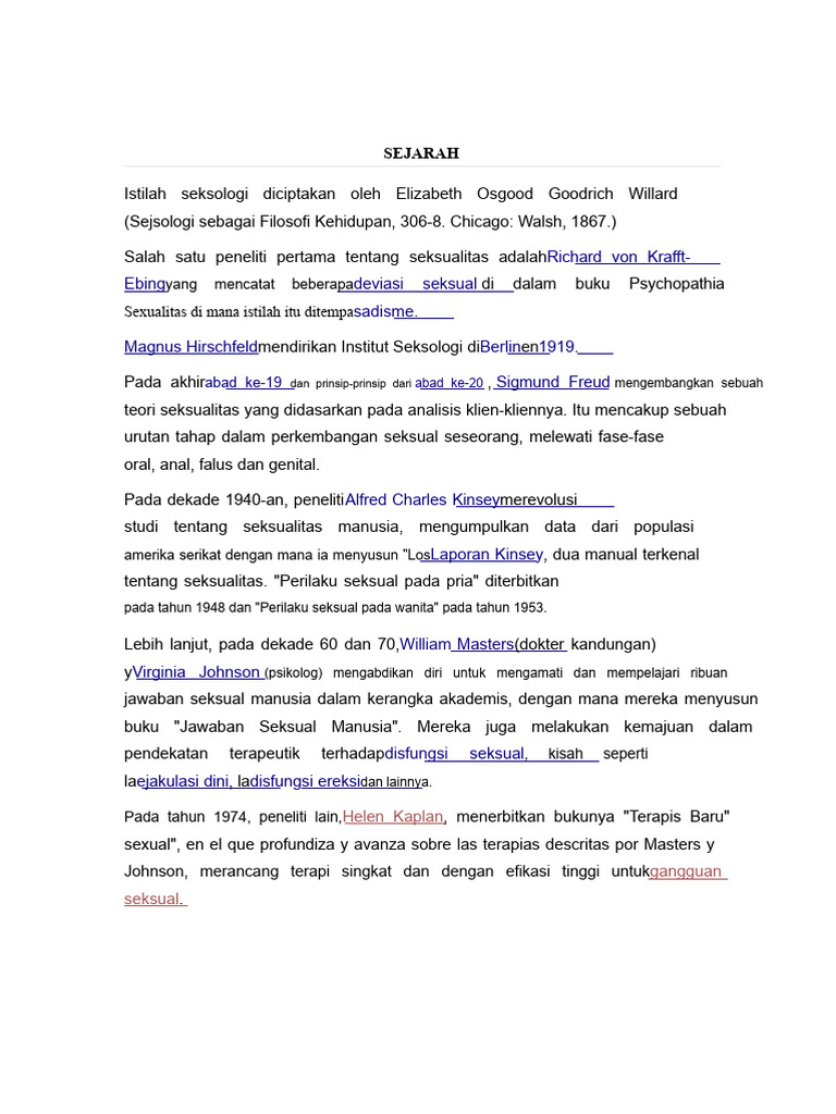 SEJARAH Seksologi | PDF