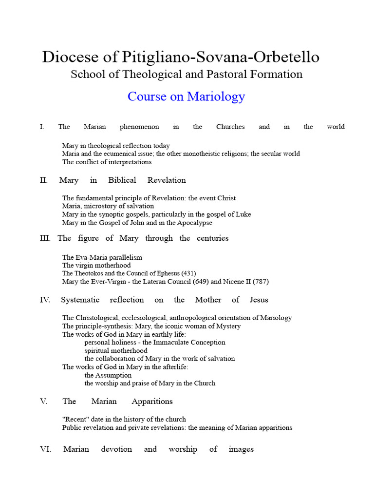 Mariology Course Overview and Insights | PDF | Mary, Mother Of Jesus ...