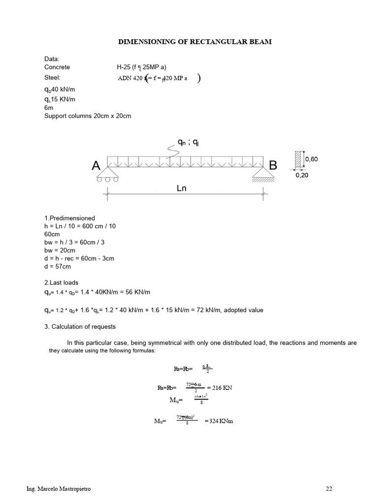 Rectangular Beam Dimensioning Guide | PDF | Beam (Structure) | Solid ...