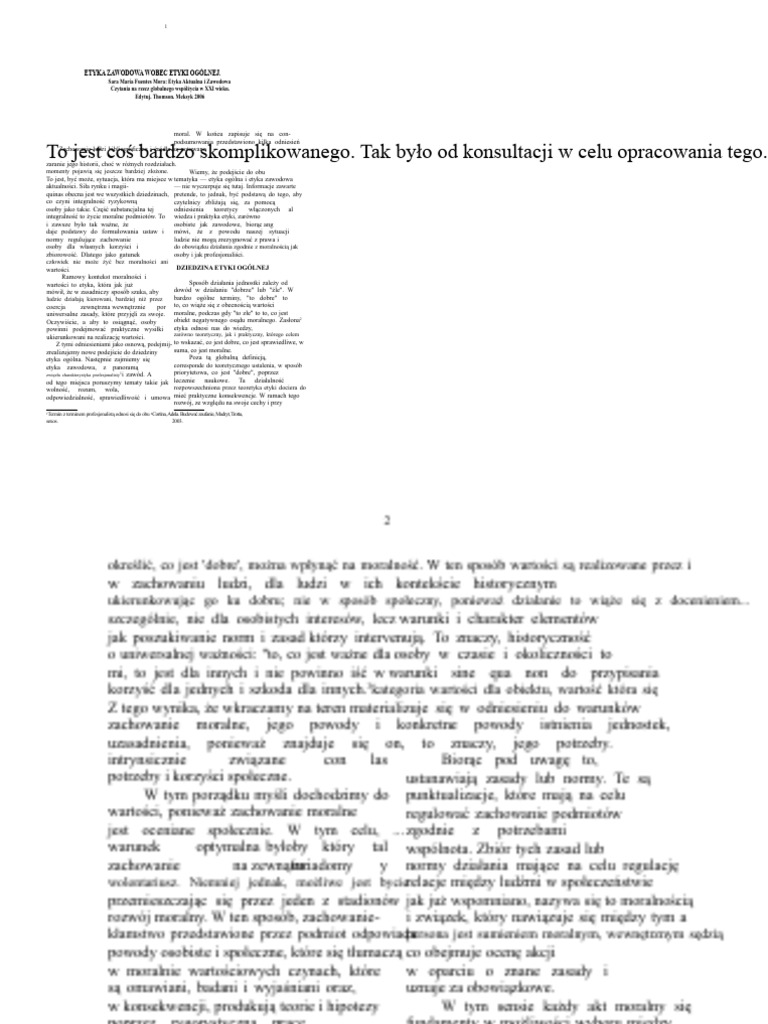 5.etyka Zawodowa A Etyka Ogólna | PDF