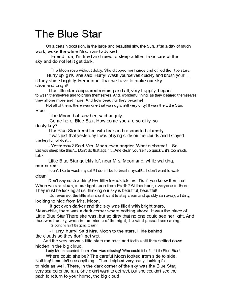The blue little star | PDF | Sky