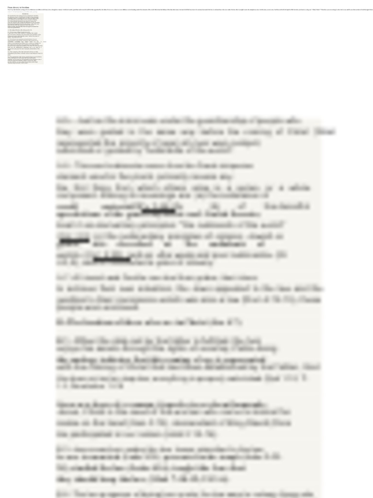 From Slavery to Sonship in Christ | PDF | Jesus | Paul The Apostle