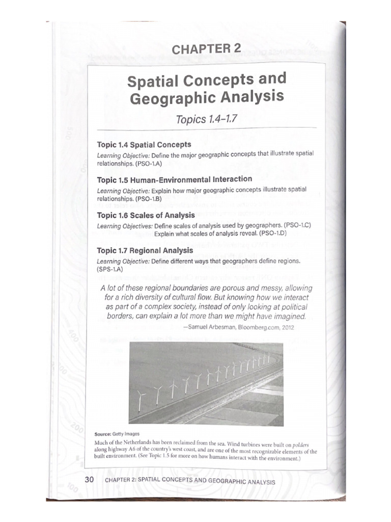AMSCO Chapter 2 - Spatial Concepts, Geographic Analysis | PDF