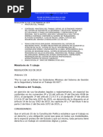 Resolución 312 de 2019 Ministerio Del Trabajo | PDF | Seguridad y salud ocupacional | Derecho ...