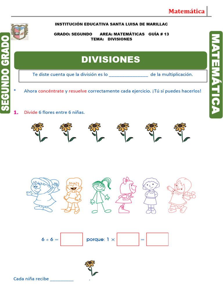 Guía de Divisiones para Segundo Grado | PDF