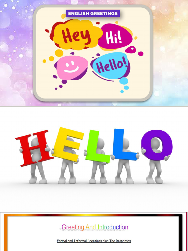 English Greetings - PowerPoint | PDF