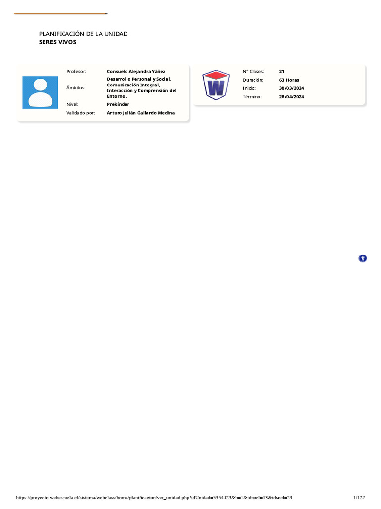 Unidad Seres Vivos Prekinder | PDF | Aprendizaje | Comunicación