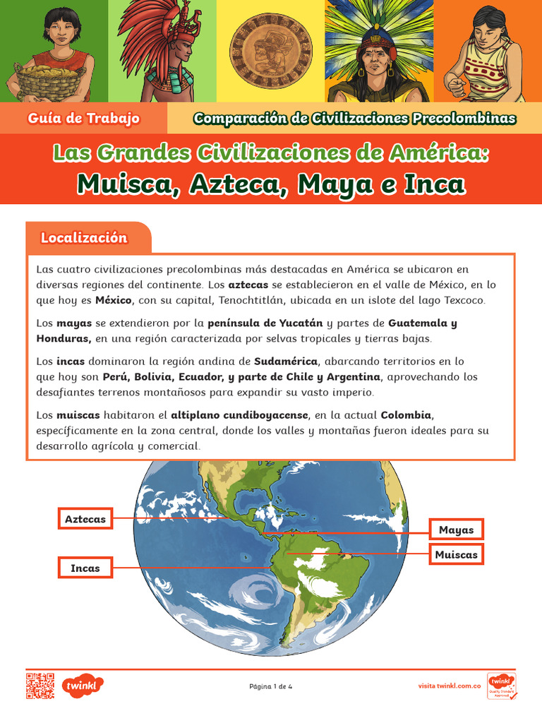 Civilizaciones Precolombinas: Muiscas, Aztecas, Mayas e Incas | PDF ...
