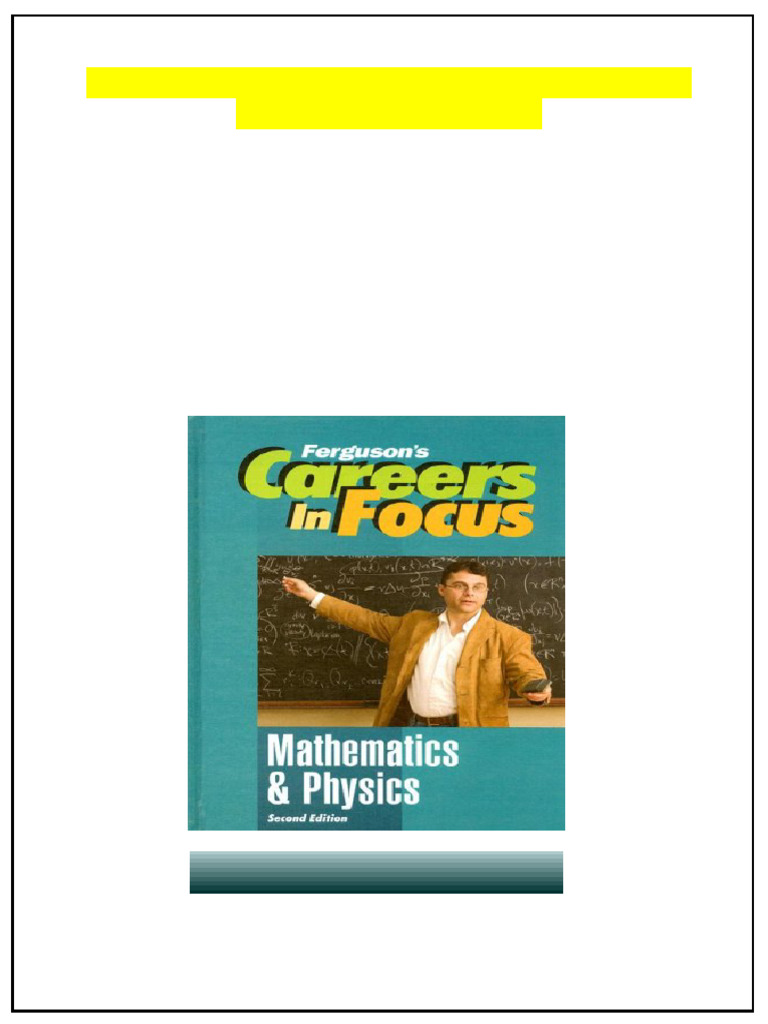 Careers in focus Mathematics and physics 2nd ed Edition Ferguson No ...