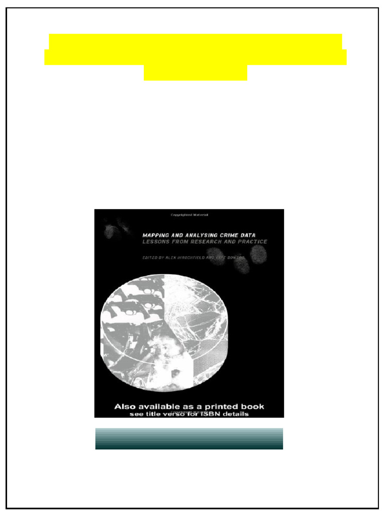 Mapping and Analysing Crime Data Lessons From Research and Practice 1st ...