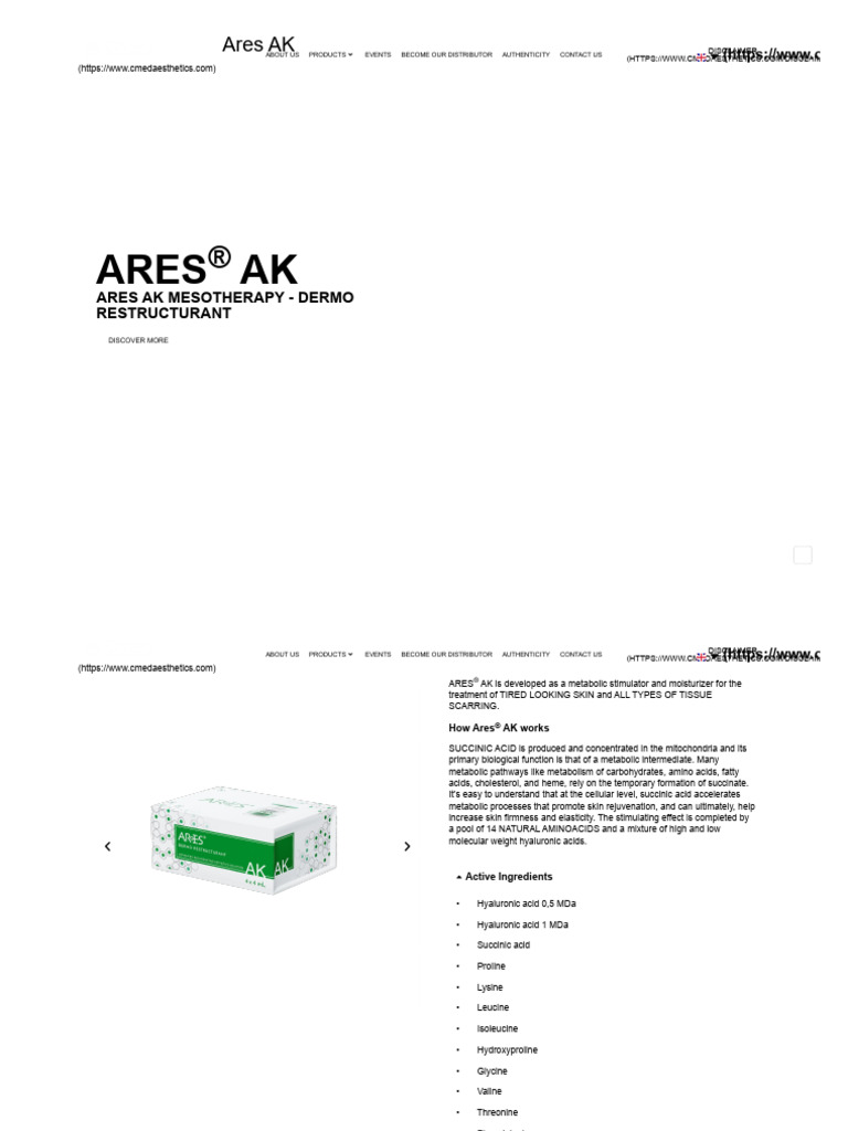 Ares AK Mesotherapy for Skin Rejuvenation | PDF | Amino Acid ...