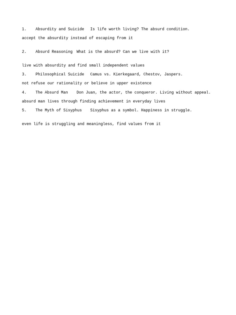 Class The Myth Sisyphus | PDF