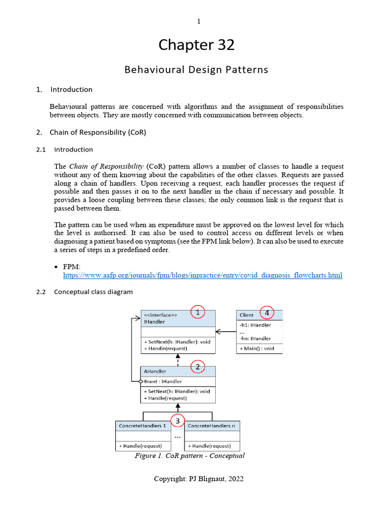 Chapter 32 (Behavioural Design Patterns) | PDF | Class (Computer ...