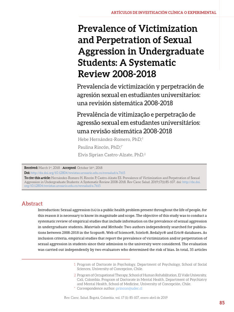 Romero Et Al, 2019 | PDF | Comportamento problemático | Violência