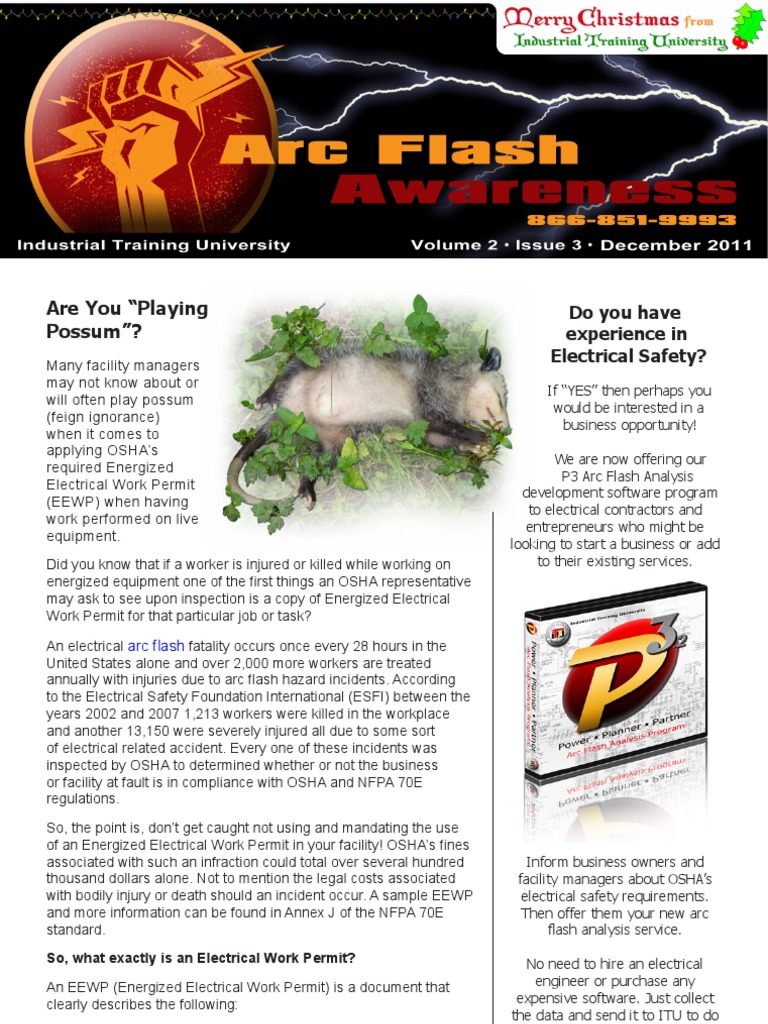 Energized Electrical Work Permit (EEWP) Newsletter | PDF | Occupational ...