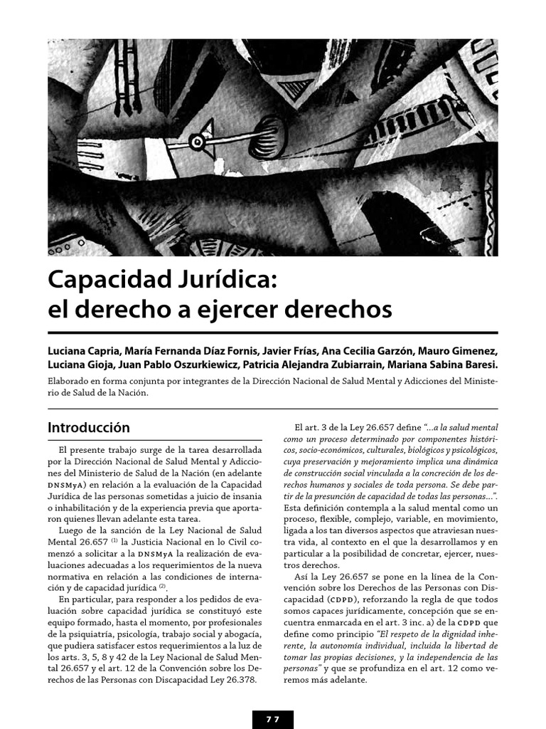 30 - Capacidad Jurísica - El Derecho A Ejercer Derechos | PDF ...