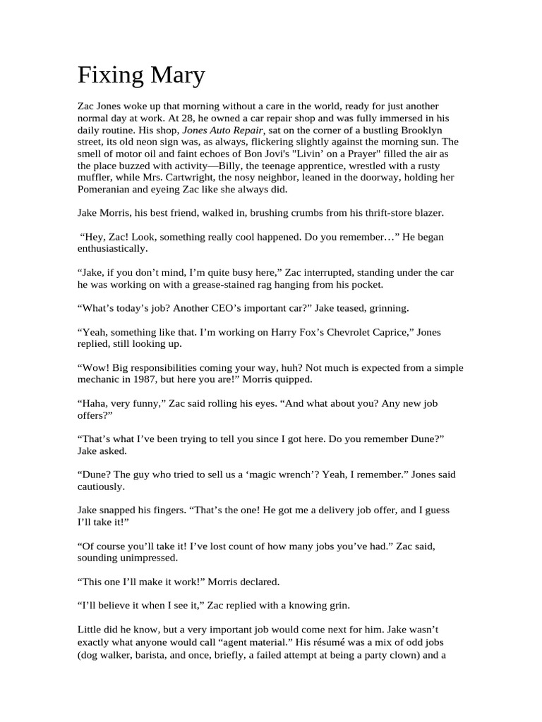 Fixing Mary | PDF