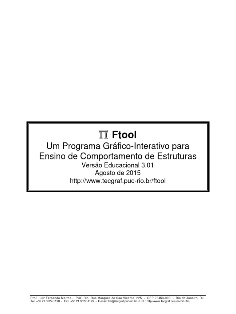 Manual do Ftool Educacional 3.01 | PDF | Linux | Janela (informática)
