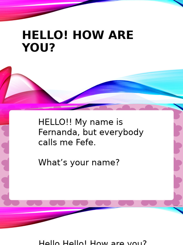 Hello! How Are You | PDF
