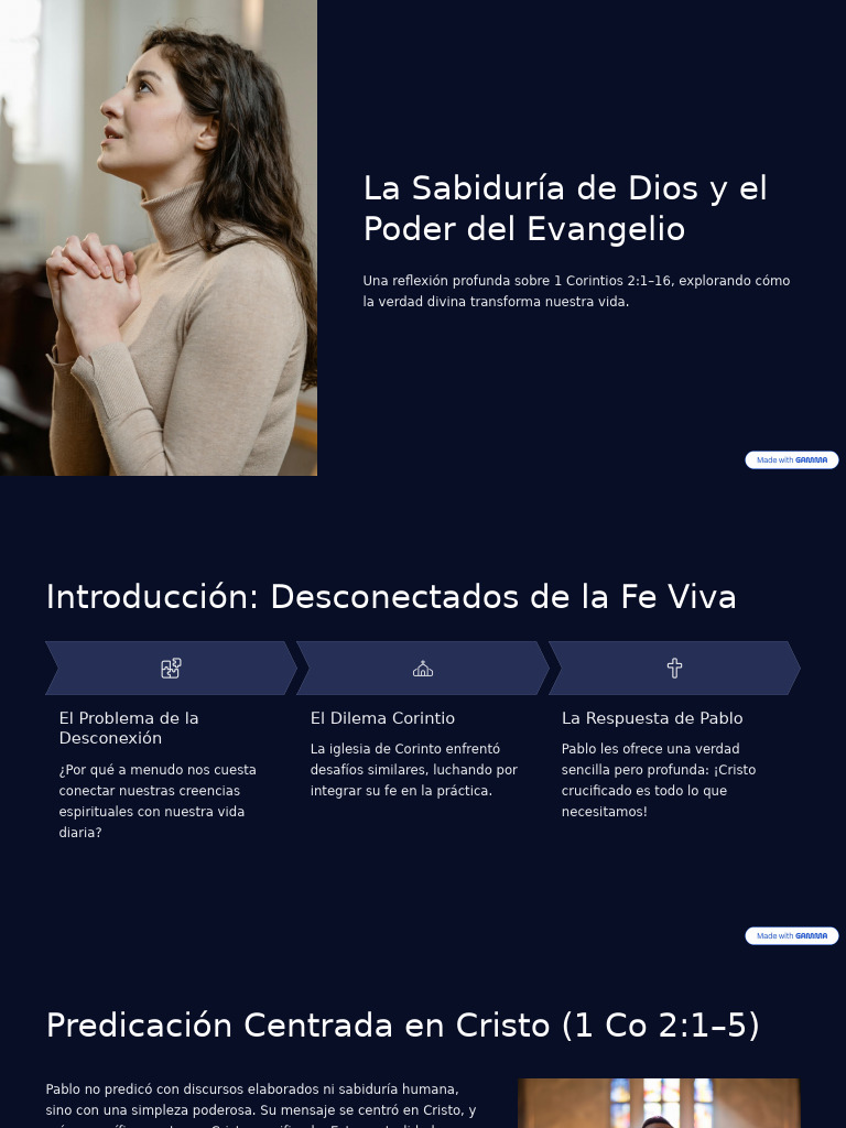 La Sabiduria de Dios y El Poder Del Evangelio | PDF | Cristo (título) | Primera epístola a los ...