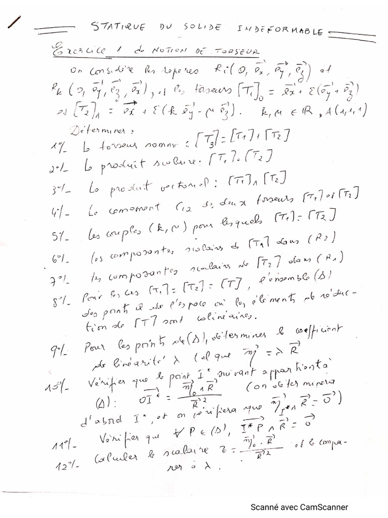 Statique Fiche 1 | PDF
