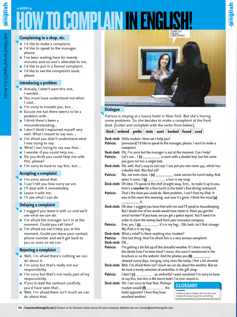 How to Make a Complaint in English | PDF