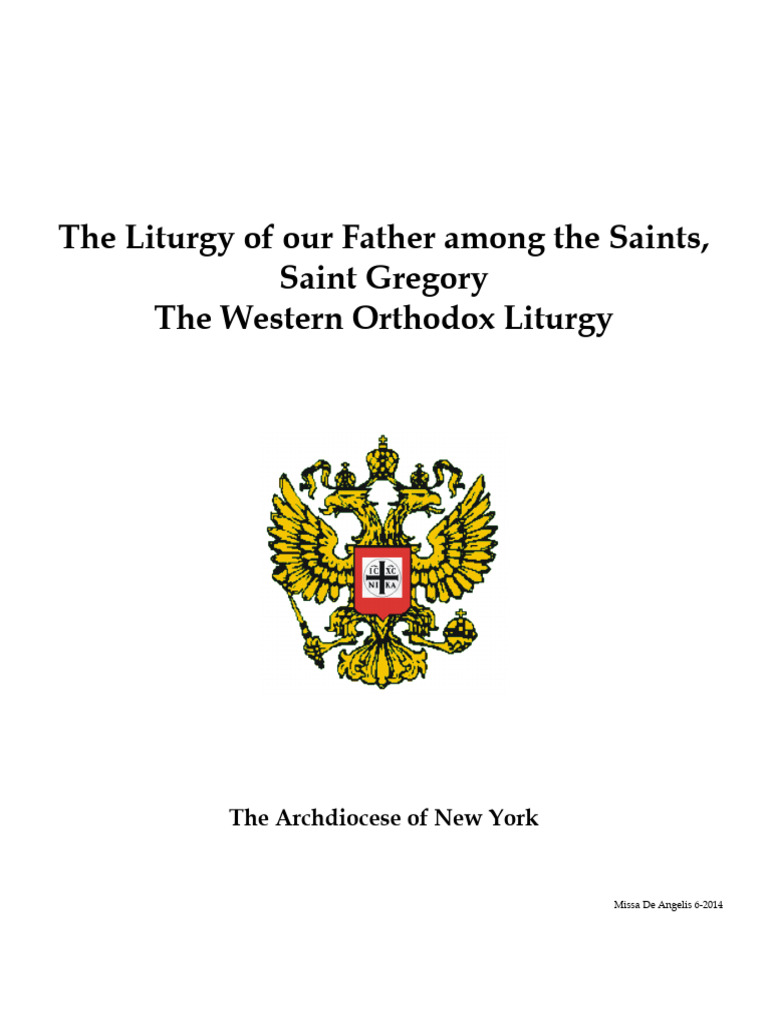 Western Orthodox Liturgy Guide | PDF | Mass (Liturgy) | Catholic Liturgy