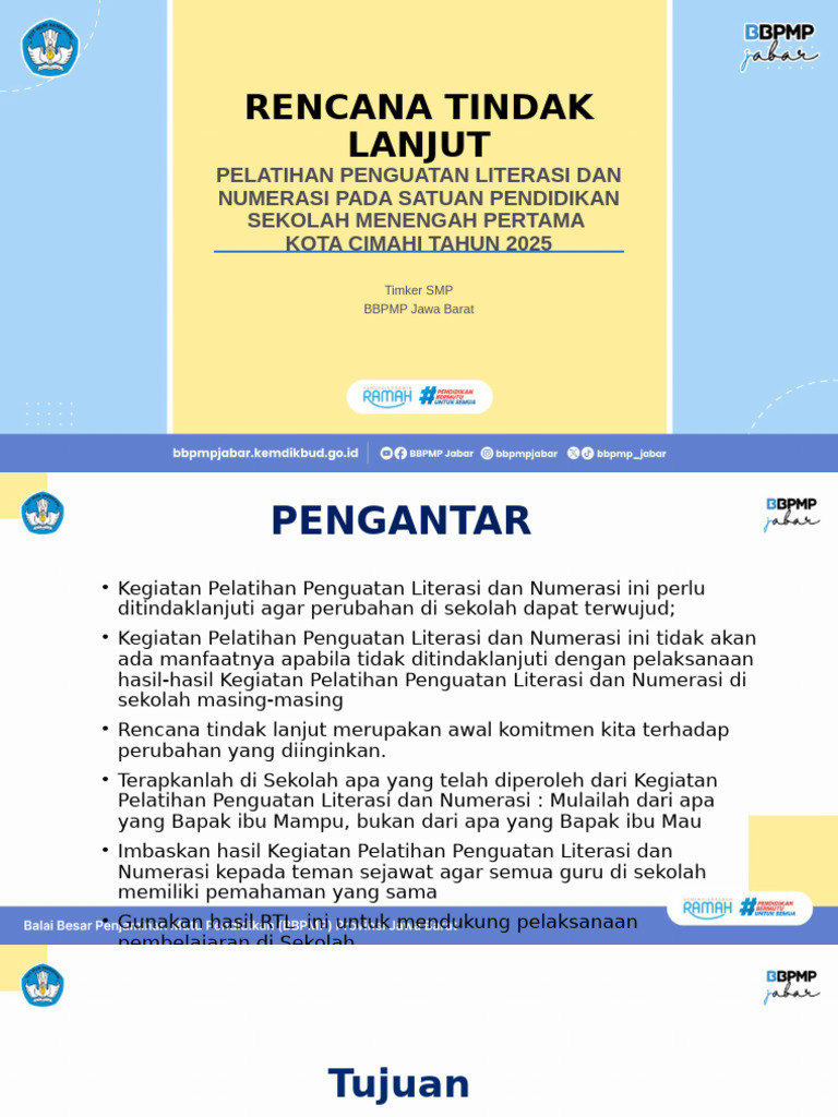 07-RTL Pelatihan Literasi Dan Numerasi SMP Cimahi | PDF