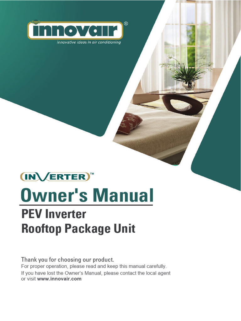 Innovair Inverter Package Unit Manual | PDF | Air Conditioning | Power ...