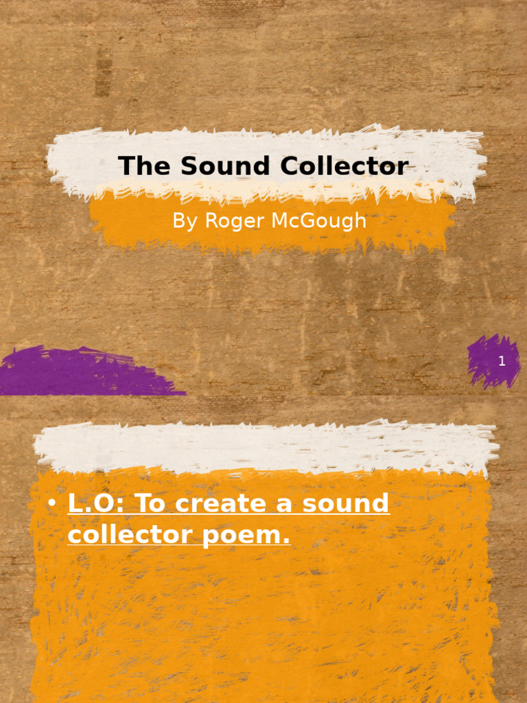 Sound Collector Poem by Roger McGough | PDF